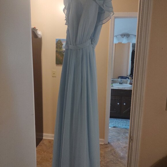 Azazie | Dresses | Azazie Light Blue Bridesmaids Dress | Poshmark